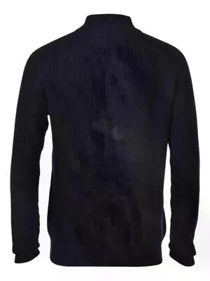 GRAN SASSO Ribbed Zip-neck Sweater