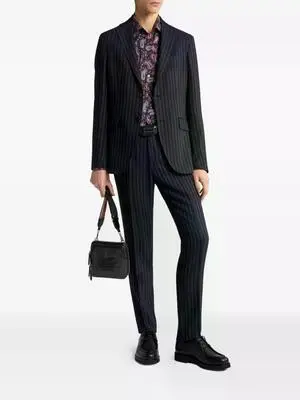 Etro Pinstripe Wool Trousers