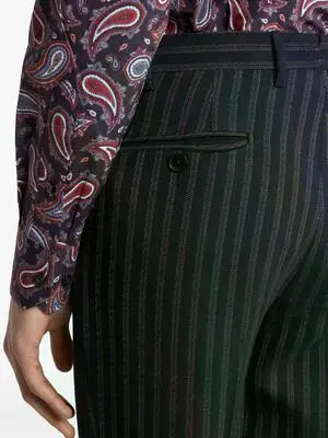 Etro Pinstripe Wool Trousers