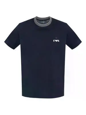 Emporio Armani Logo Ribbed-collar T-shirt