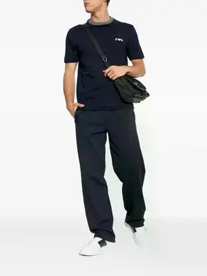 Emporio Armani Logo Ribbed-collar T-shirt