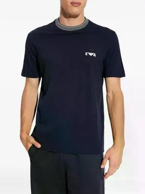 Emporio Armani Logo Ribbed-collar T-shirt