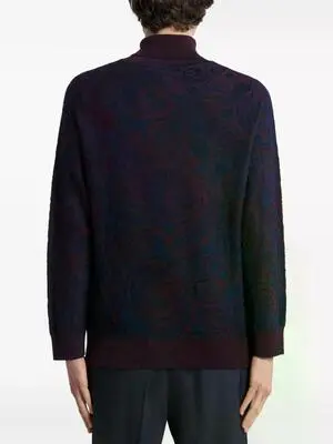 Etro Paisley Jacquard Turtleneck Sweater
