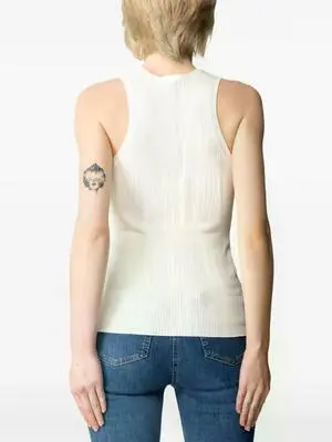 Elisabetta Franchi Ribbed V-neck Top