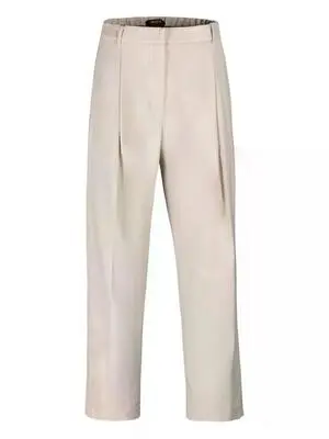 MOORER Pleated Cropped Trousers