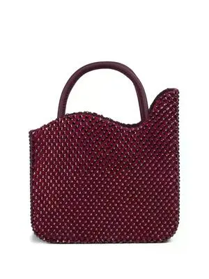 LE SILLA Small Ivy Beaded Tote Bag - Red