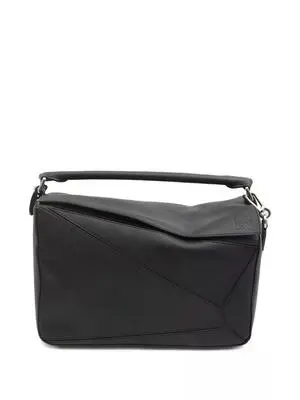 Loewe Large Puzzle Edge Leather Tote - Black
