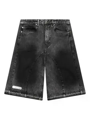 PDF Pleated-panel Denim Shorts