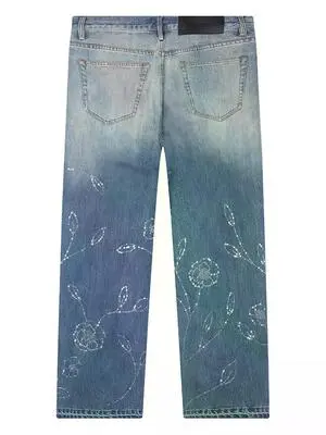 NAHMIAS Beaded Straight Leg Jeans