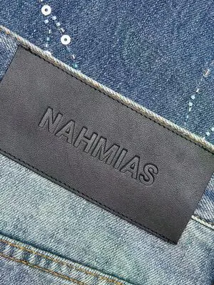 NAHMIAS Beaded Straight Leg Jeans
