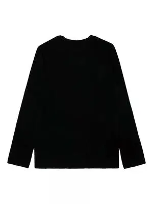 Play Comme Des Garcon Heart-patch Crew-neck Sweater - Black