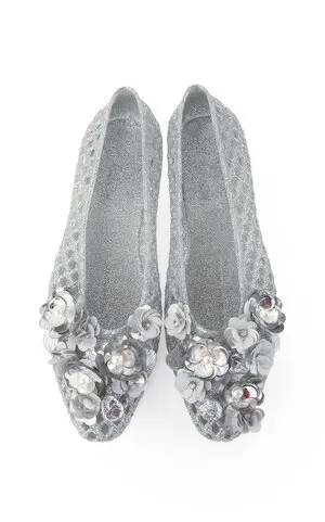 HEAVENLY JELLY Nova Embellished Jelly Shoes Silver