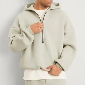 Fear Of God Athletic Halfzip Hoodie - Melange Grey