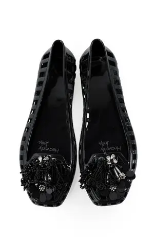 HEAVENLY JELLY Dazzla Embellished Jelly Loafers Black
