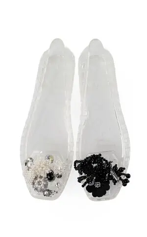 HEAVENLY JELLY Dazzla Embellished Jelly Loafers Clear
