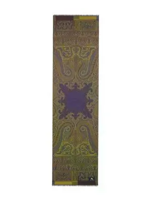 Etro Paisley Jacquard Scarf - Green