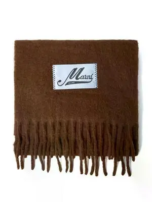 Marni Fringed Rectangle Scarf - Brown