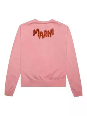 Marni Embroidered Logo Cardigan