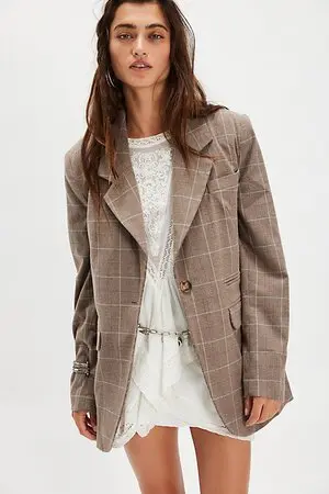 Free People Pinstripe Blazer