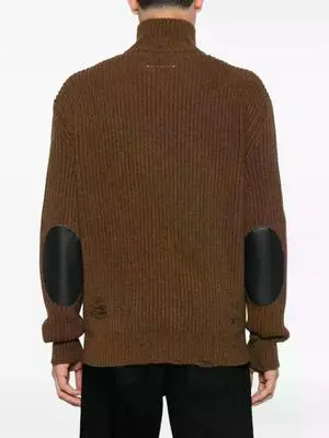 MAISON MARGIELA Zip-front Frayed Cardigan
