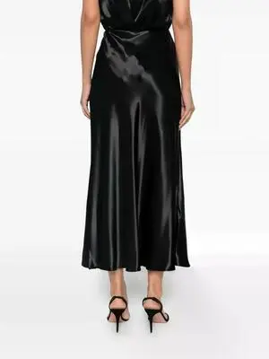 Alberta Ferretti Satin A-line Midi Skirt