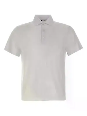 KANGRA Short-sleeve Button Polo Shirt - White