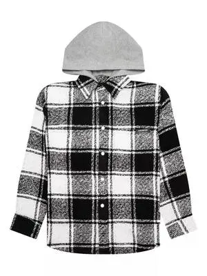NAHMIAS Hooded Checked Flannel Jacket