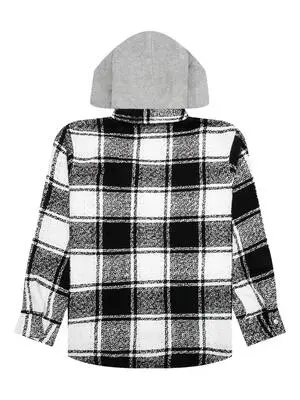 NAHMIAS Hooded Checked Flannel Jacket