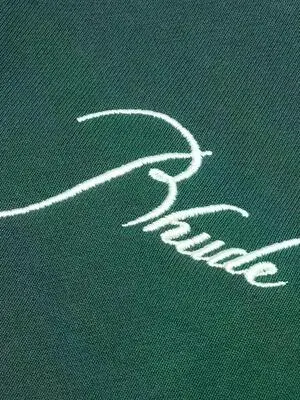 Rhude Terry Embroidered Drawstring Track Pants - Green