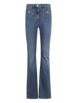 Elisabetta Franchi Cotton-blend Flared Jeans