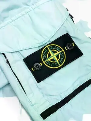 Stone Island Compass-badge Hooded Jacket - Blue