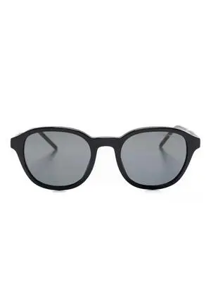 Emporio Armani Logo-plaque Sunglasses - Black