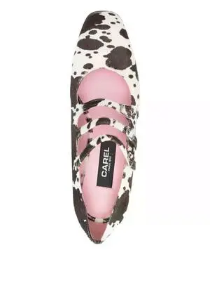 CAREL 40mm Kina Triple-strap Pumps - White