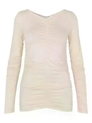 SAMSOE SAMSOE Ulrika Gathered-detail T-shirt