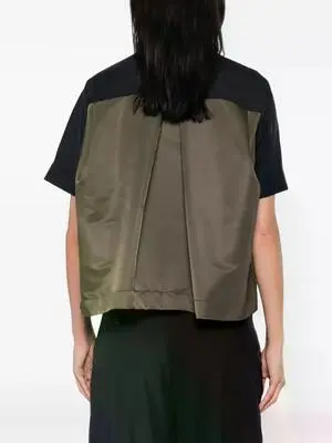Sacai Paneled Short-sleeve Shirt