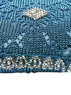 Rabanne Beaded Circular-handle Tote Bag