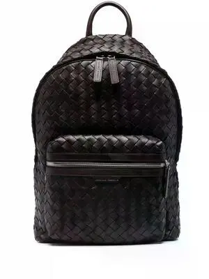 Officine Creative Interwoven-design Zip-fastening Backpack - Brown