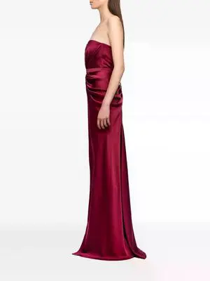 ANA RADU Strapless Draped Maxi Dress
