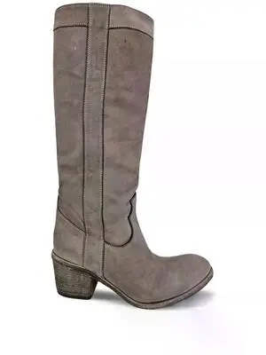 MADISON MAISON 57mm Leather Pull-on Boots - Brown