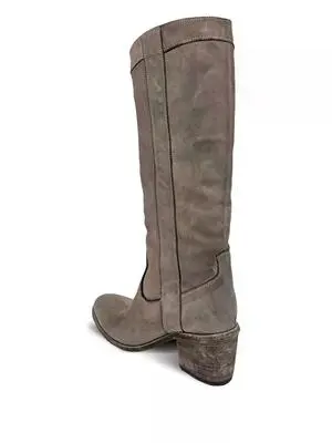 MADISON MAISON 57mm Leather Pull-on Boots - Brown