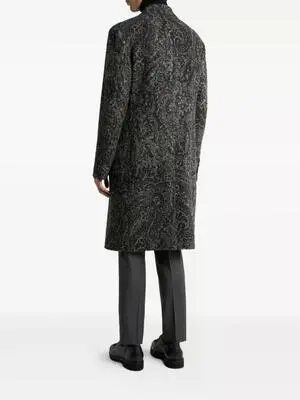 Etro Single-breasted Jacquard Coat