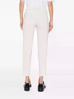 Peserico Elastic-waistband Side-stripe Trousers - Neutrals