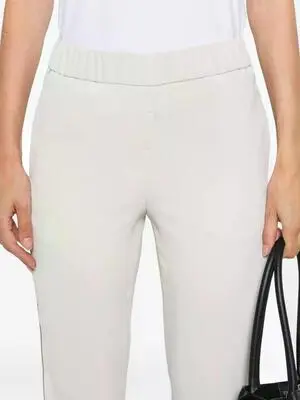 Peserico Elastic-waistband Side-stripe Trousers - Neutrals
