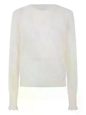 TWINSET Open Knit Crew Neck Sweater
