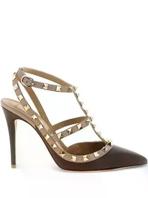 Valentino Garavani 100mm Rockstud Caged Leather Pumps