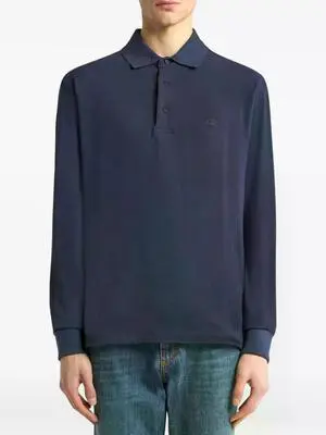 Etro Logo-embroidery Long-sleeve Polo Shirt