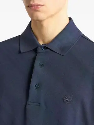 Etro Logo-embroidery Long-sleeve Polo Shirt