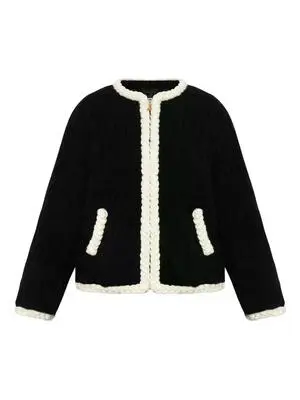 Moschino Cable-knit Jacket With Elbow Patches