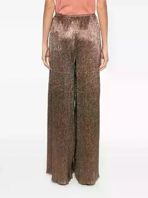 FORTE_FORTE Metallic-threading Trousers - Brown