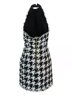 Balmain Houndstooth Mini Dress - Black